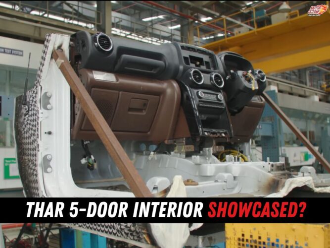 Mahindra Thar 5-door interior showcased? » MotorOctane