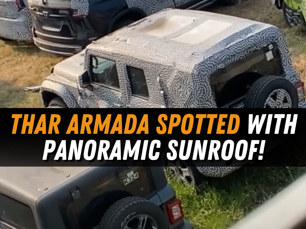 New Mahindra Thar Armada Spotted With Panoramic Sunroof? » MotorOctane