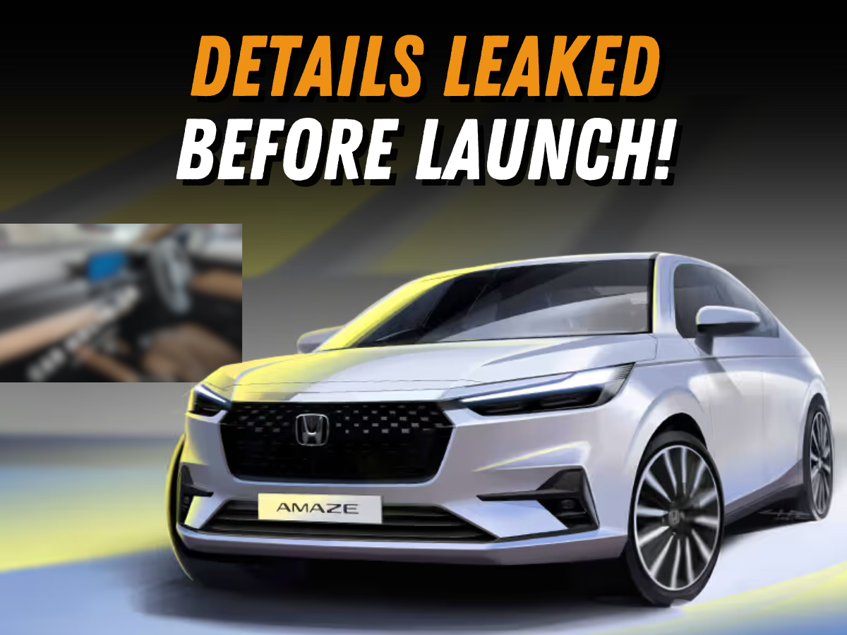 Upcoming Honda Amaze Interiors Fully Revealed! » MotorOctane